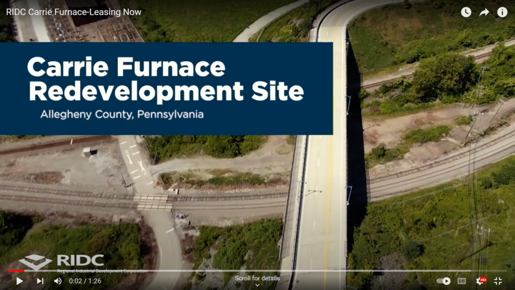 [Video]: RIDC Carrie Furnace Leasing Now - RIDC