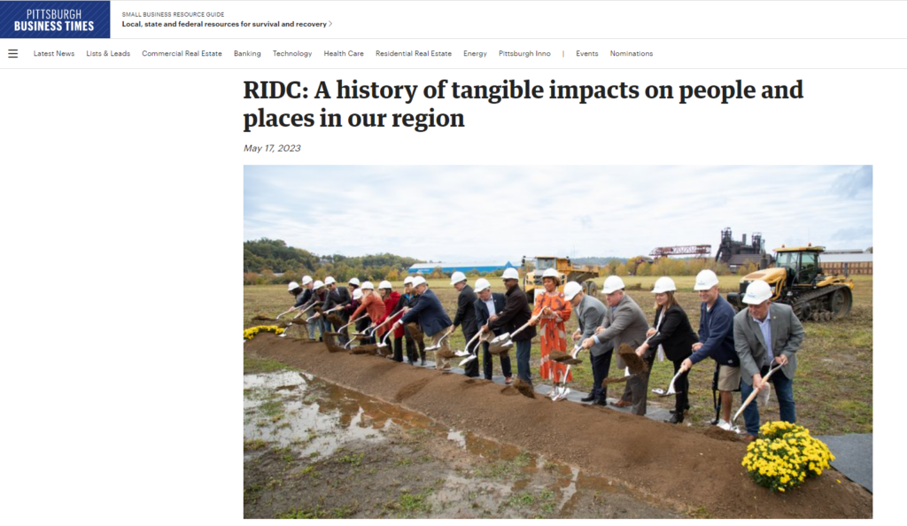 RIDC: A History of Tangible Impacts on People and Places in Our Region - RIDC
