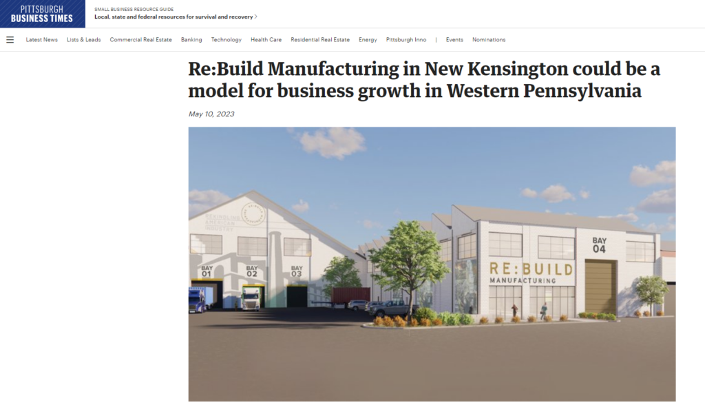Re:Build Manufacturing in New Kensington could be a model for business ...