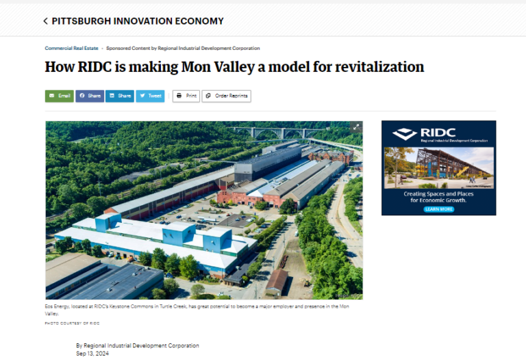 How RIDC is making Mon Valley a model for revitalization - RIDC